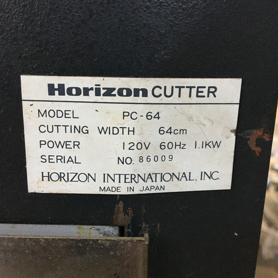 HORIZON PC-64 PAPER CUTTER - 120VAC, 25 inch Max Width Cutting | eBay