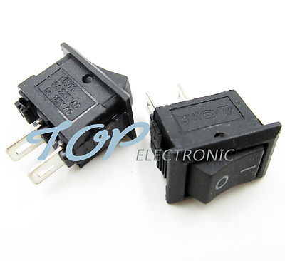10PCS AC 250V 3A 2 Pin ON/OFF I/O SPST 2-PIN Mini Boat Rocker Switch | eBay