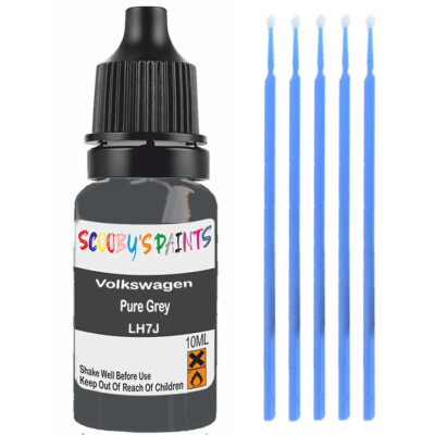 For Volkswagen Pure Grey Paint Touch Up Code Lh7J Scratch Stone Chip ...