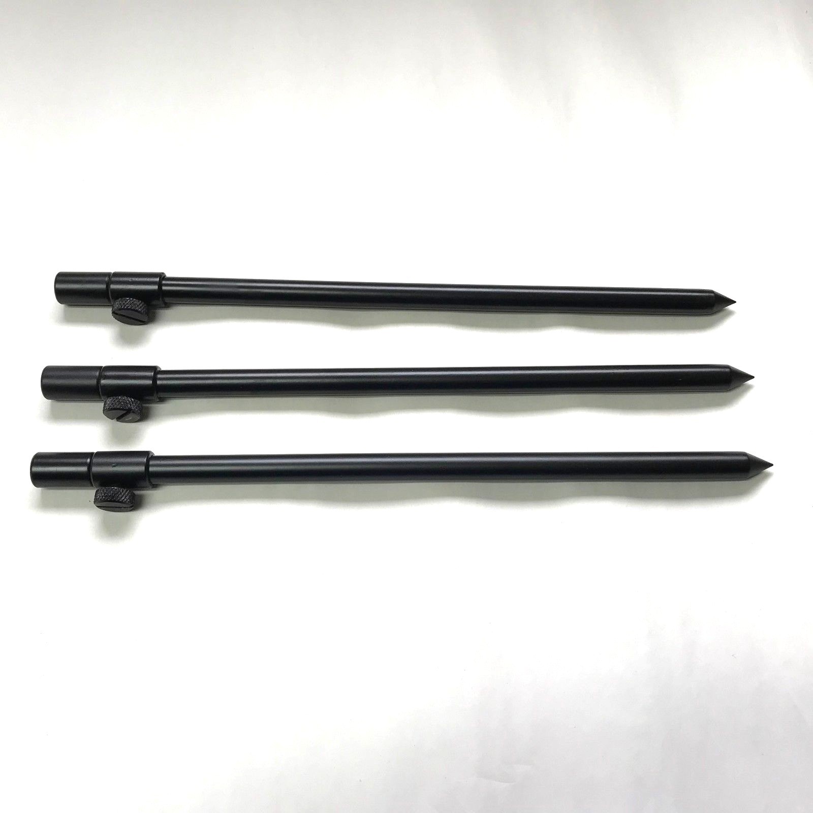 3 x 30-50cm Black Carp Coarse Aluminium BankSticks Bank Sticks Fishing ...