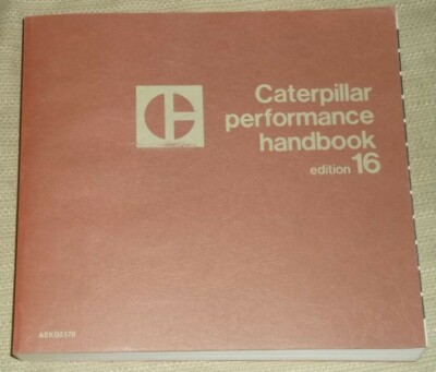 CAT CATERPILLAR PERFORMANCE HANDBOOK EDITION 16 16TH EDITION 1985 ...