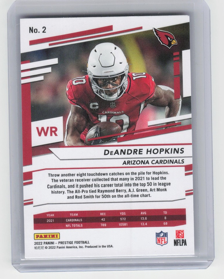 2022 Panini Prestige #2 DeAndre Hopkins Xtra Points Diamond | eBay