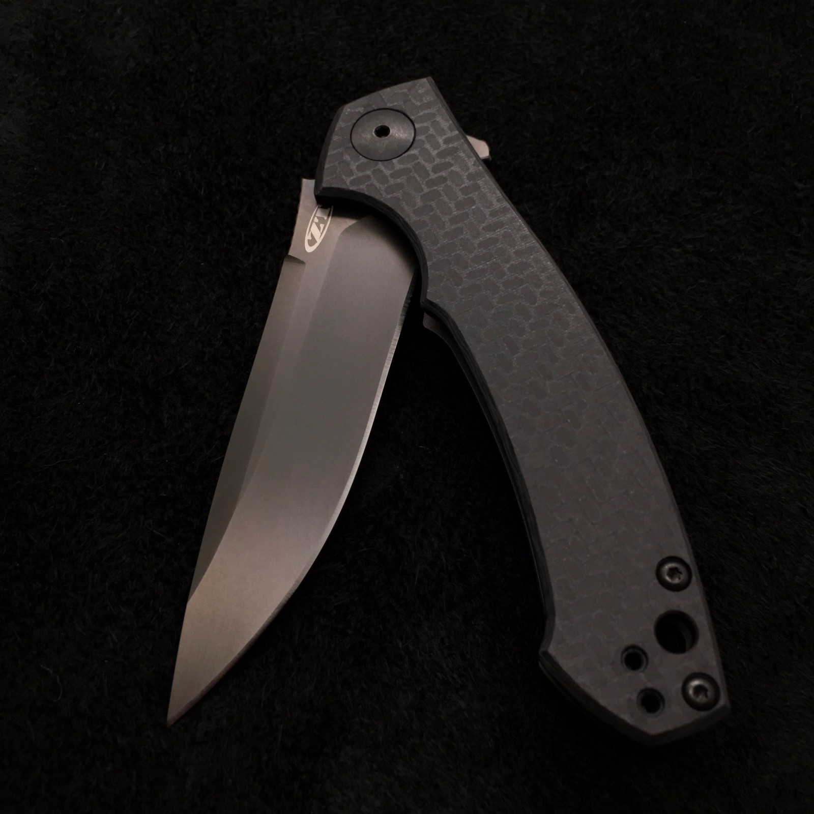 Zero Tolerance ZT 0450CF Plain Edge Folder ZT450CF S35VN Steel w ...