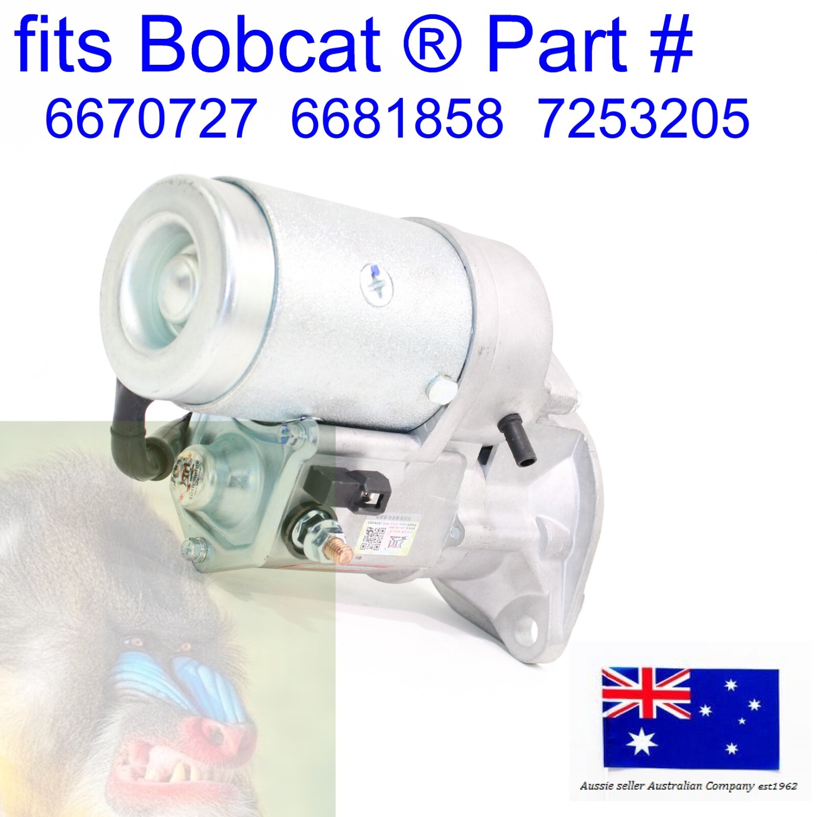 fits Bobcat Starter Motor 6670727 6681858 7253205 NIPPONDENSO 228000 ...