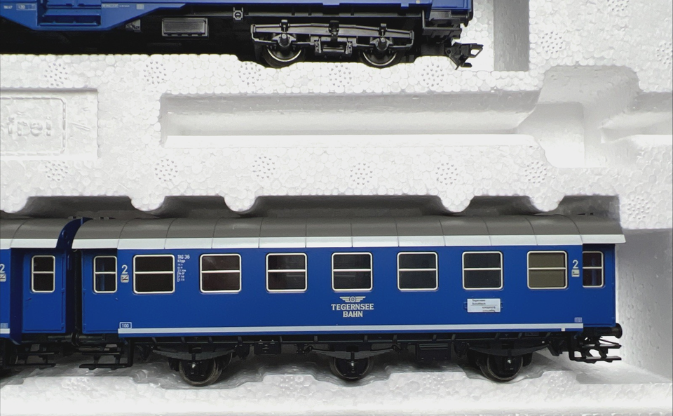 MARKLIN HO SCALE 4289 TEGERNSEE-BAHN BLUE PASSENGER CAR SET - NIB | eBay