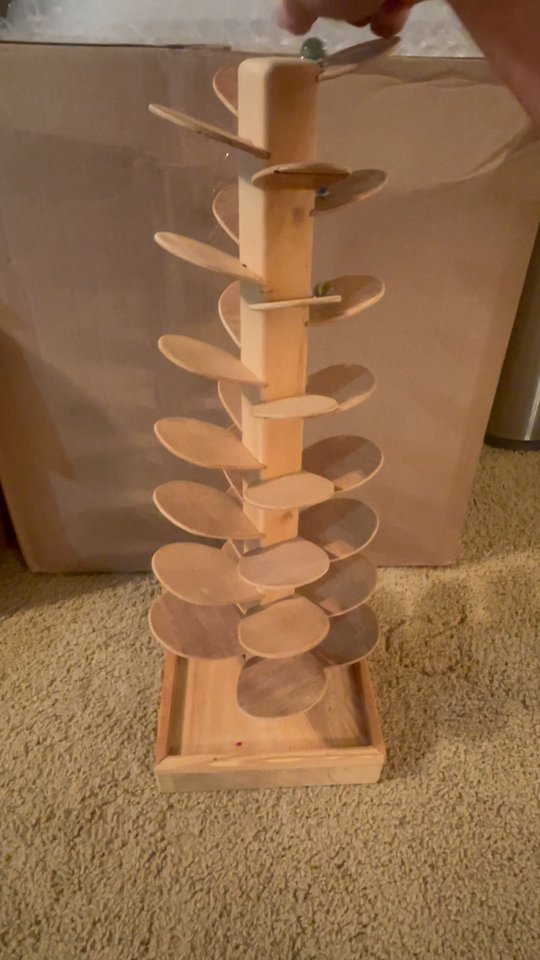 Beautiful Musical Wooden Marble Tree w/ 18 Marbles Handmade in OH ‘06 ...