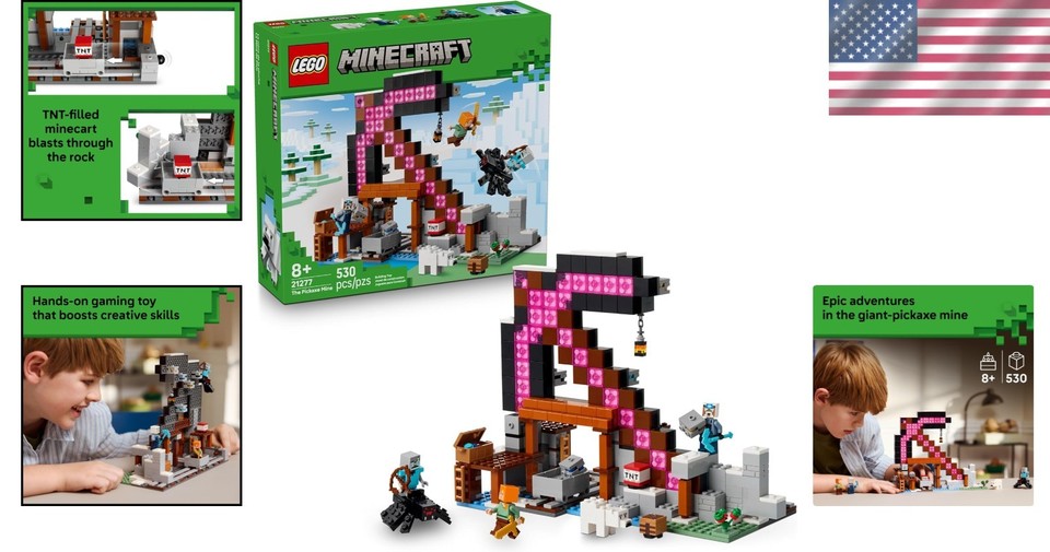Interactive Minecraft The Pickaxe Mine Toy - Explosive Action ...