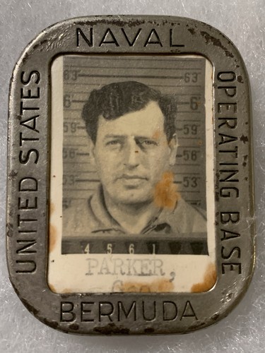 Vintage WWII Employee Badge United States Naval Operating Base Bermuda ...