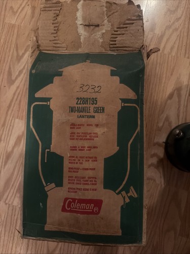 Vintage 1973 Big Hat 228H Double Mantle Coleman Lantern USA With Funnel ...