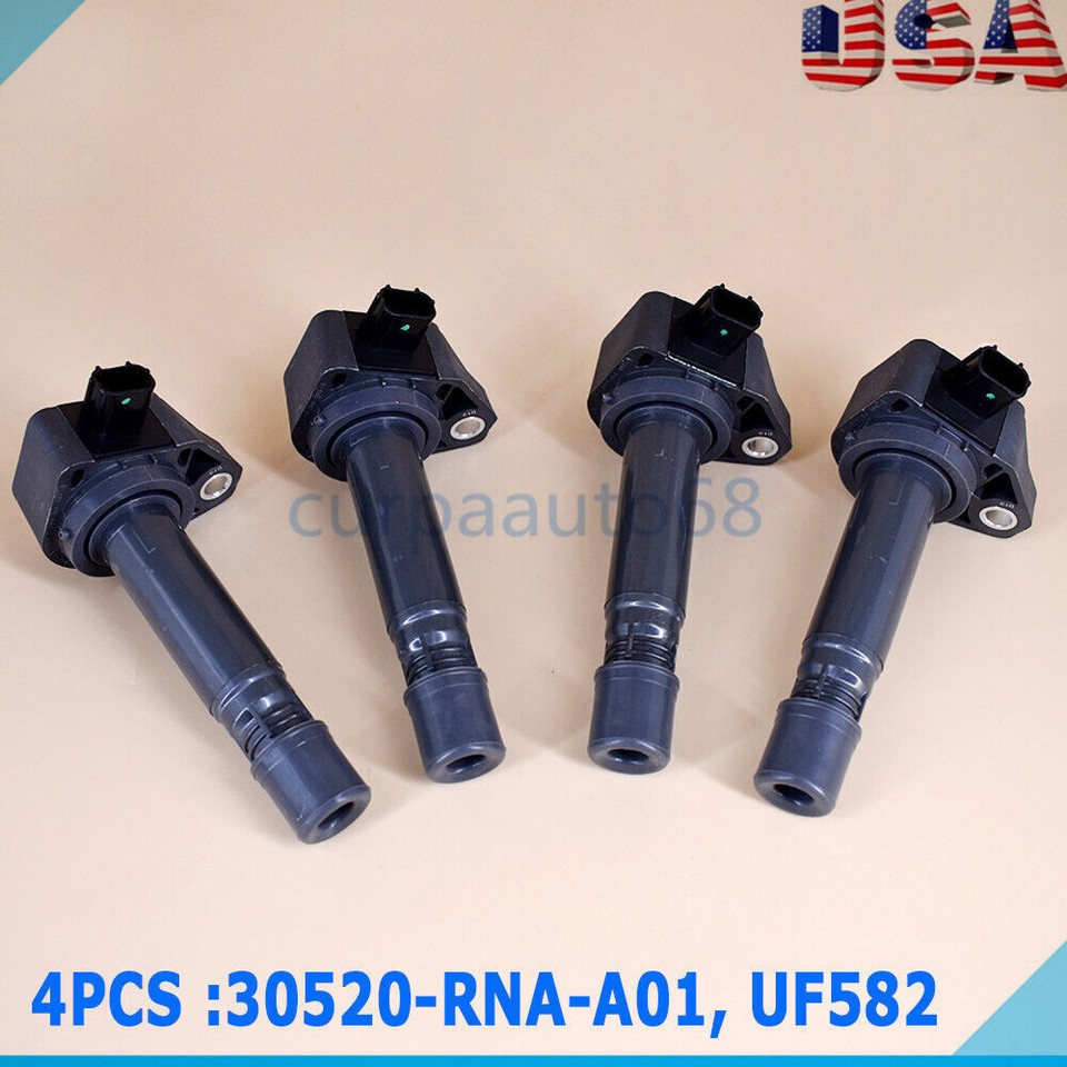4 PCS Genuine IGNITION COIL For 2006 -2011 HONDA CIVIC 1.8L 30520-RNA ...