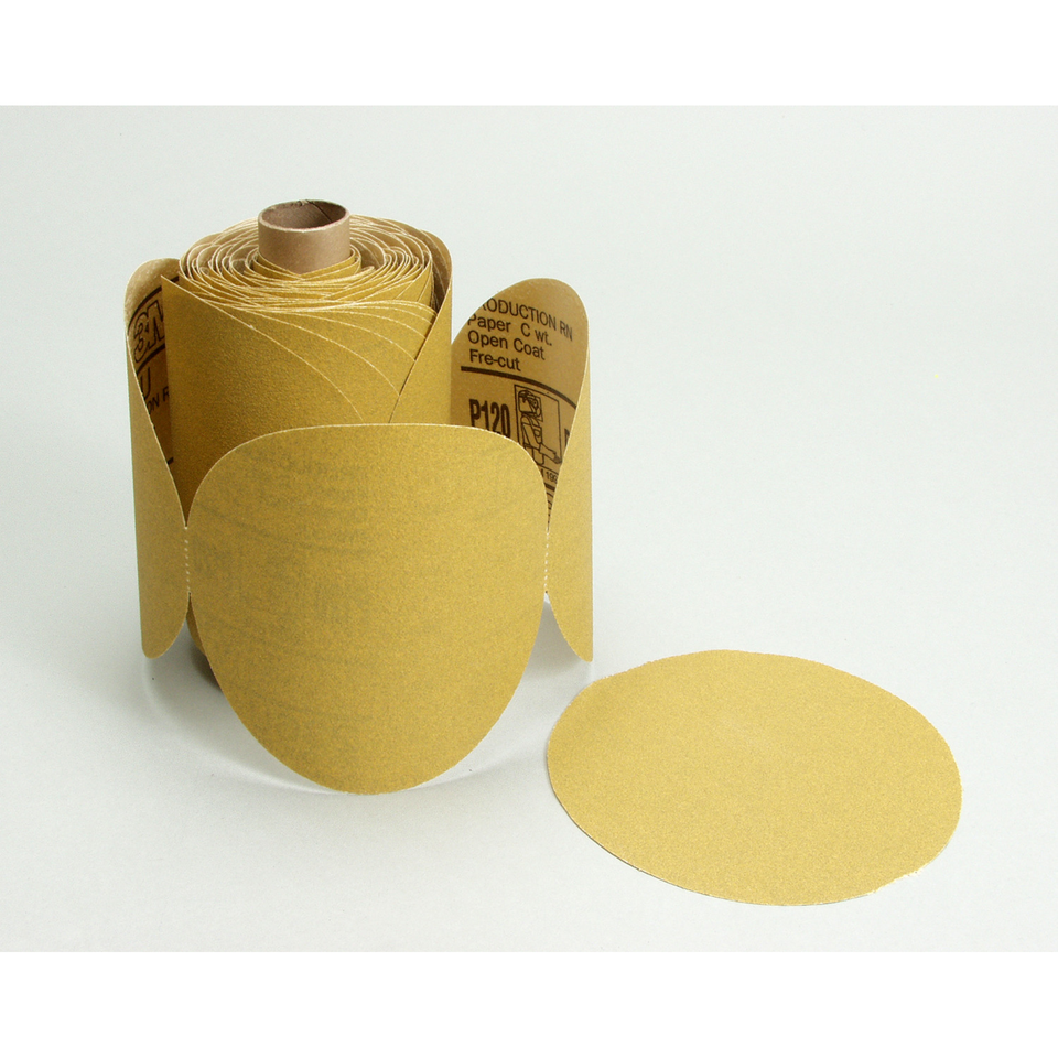 3M Stikit Gold Disc Roll, 01440, 6 in, P150, 175 discs per roll ...