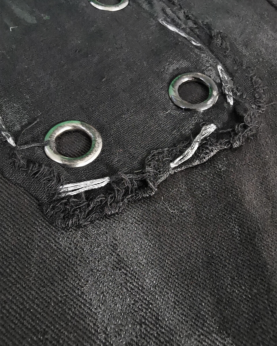 Devil Fashion Mens Goth Punk Jeans Pants Black Dieselpunk Studded ...