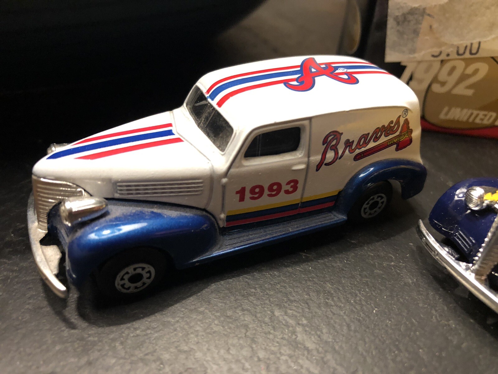 Matchbox 2 X 1939 Chevy Sedan Van Custom 1:64 England 1992 MLB Atlanta ...
