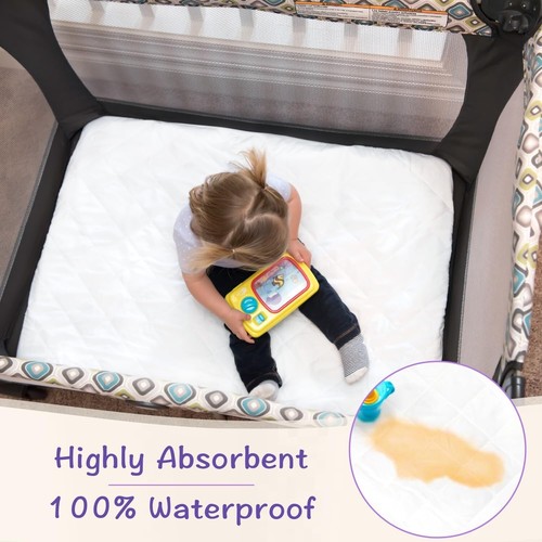 Little Ones Pad Pack 'N Play Portable Mini Crib Mattress Protector ...