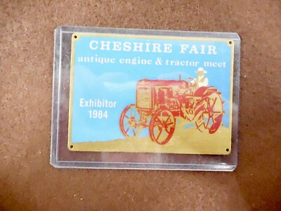 1984 CHESTER FAIRE ENGINE AND TRACTOR MEET EVENT PLATE 3 1/2 X 2 1/2 | eBay