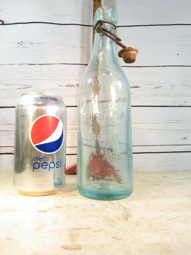 Very Whittled Antique Blob Top KArl Hutter Bottle with stopper | eBay