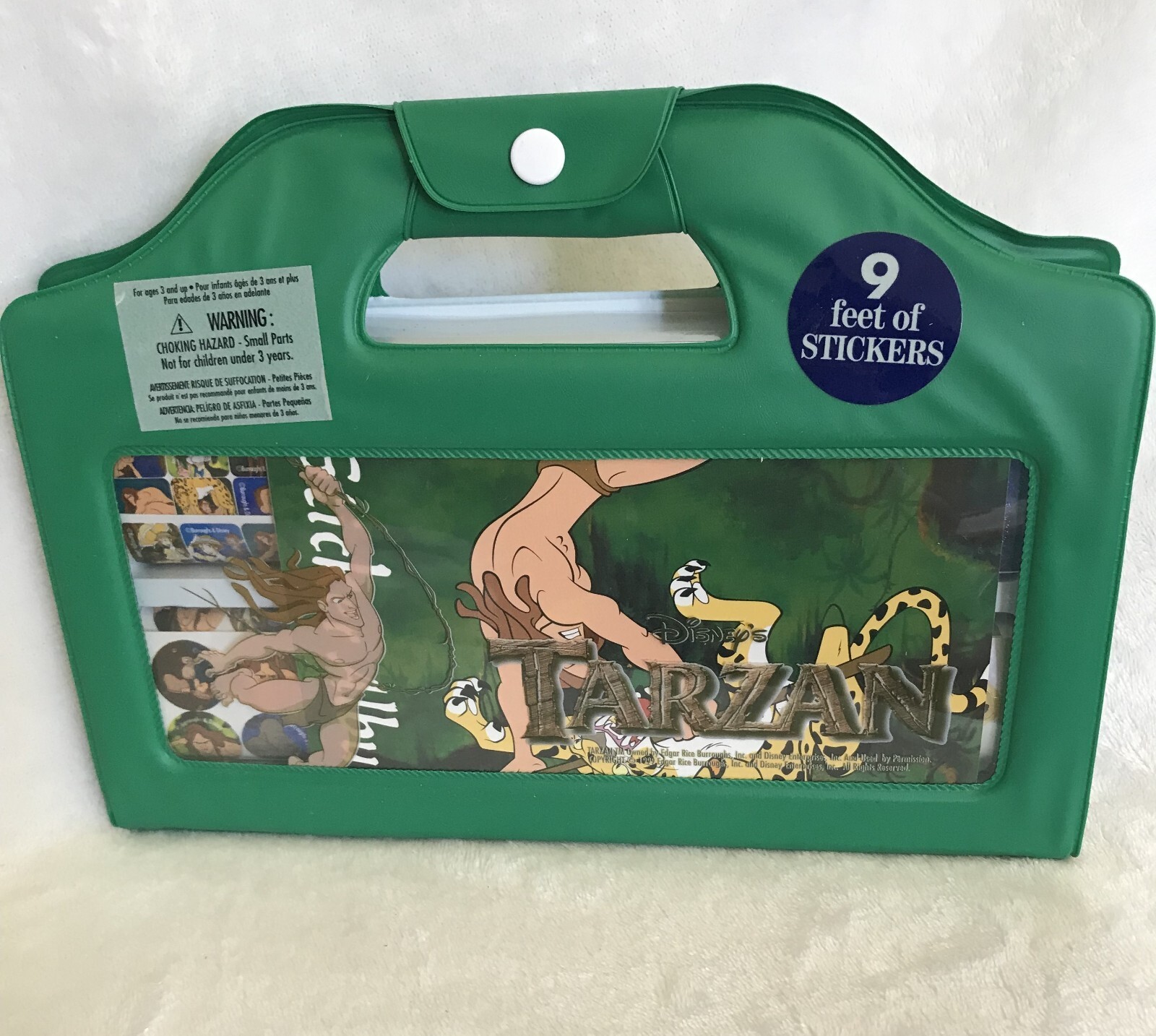 New Vintage Disney Store Tarzan 9 Feet Of Stickers & Album In Carry ...