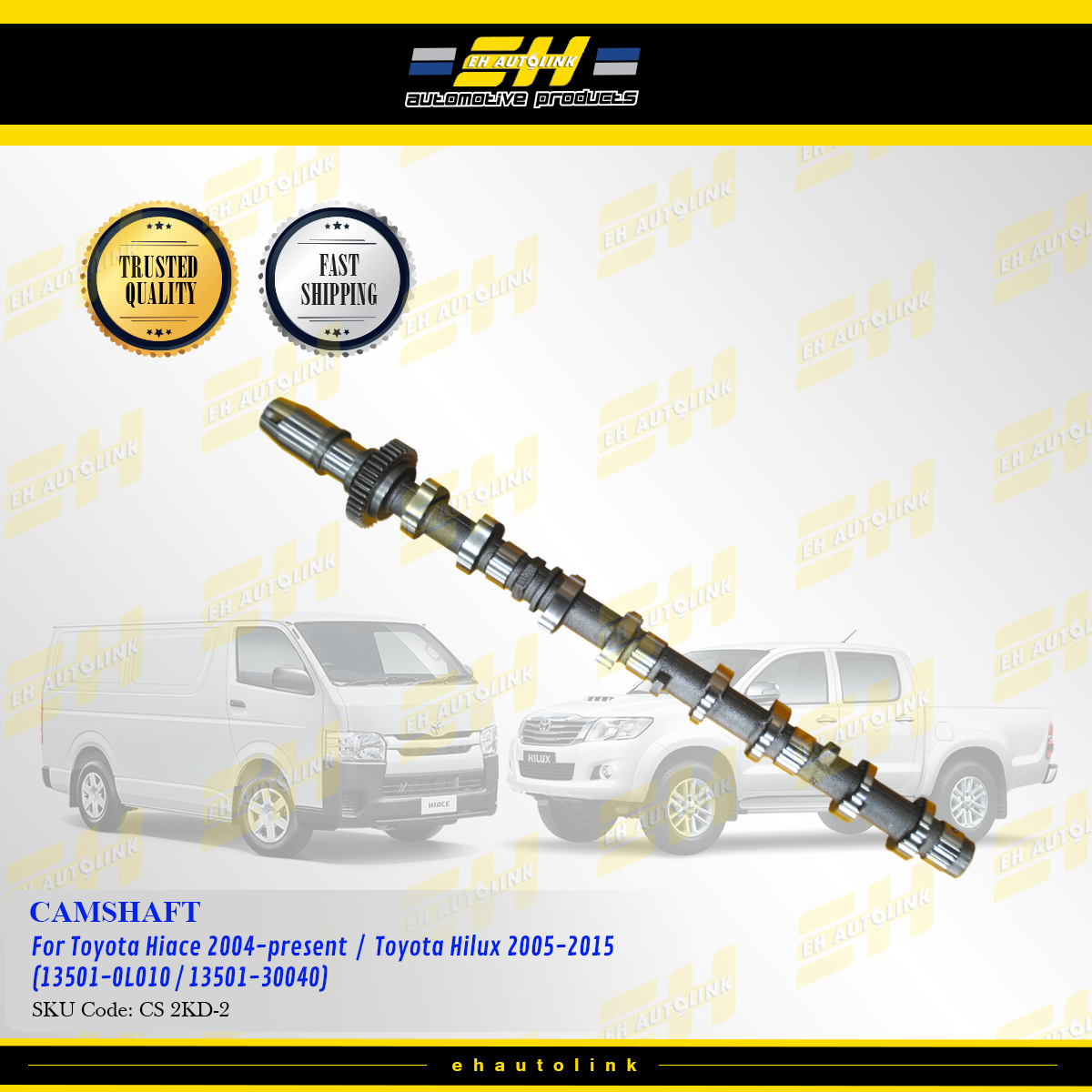 Intake Camshaft For Toyota Hilux Hiace Fortuner 2KD (13501-0L010 ...