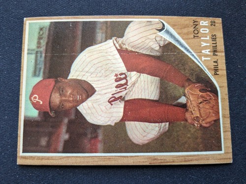 1962 Topps Baseball Card # 77 Tony Taylor - Philadelphia Phillies (VG ...