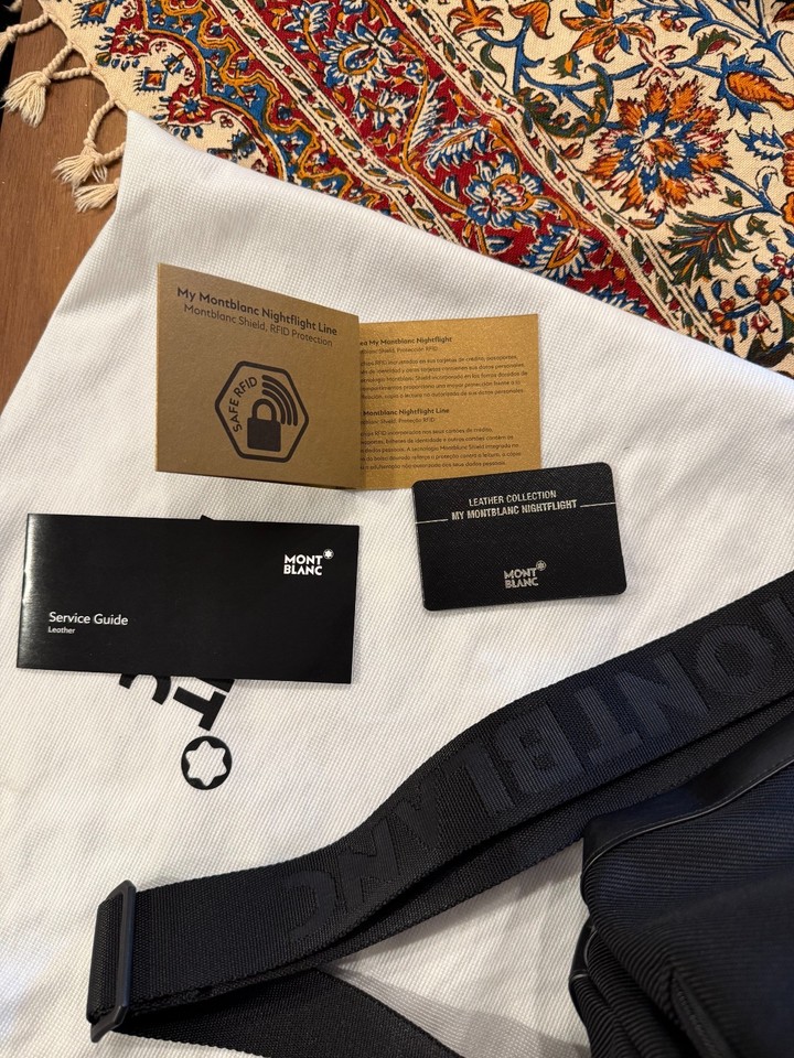 Montblanc Nightflight Crossbody Messenger Envelope Bag – Black – Brand ...