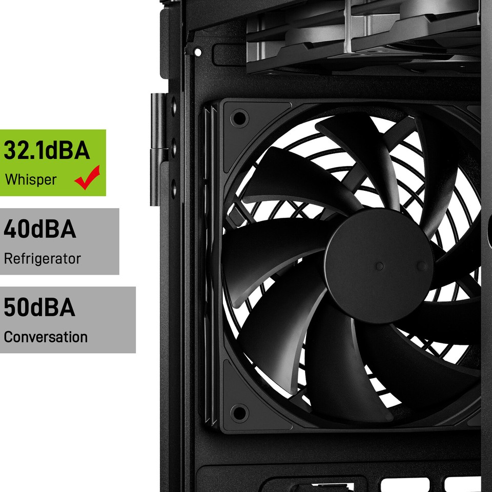 6 Pack Black 120mm PC Case Fans High Airflow Low-Noise High Performance ...