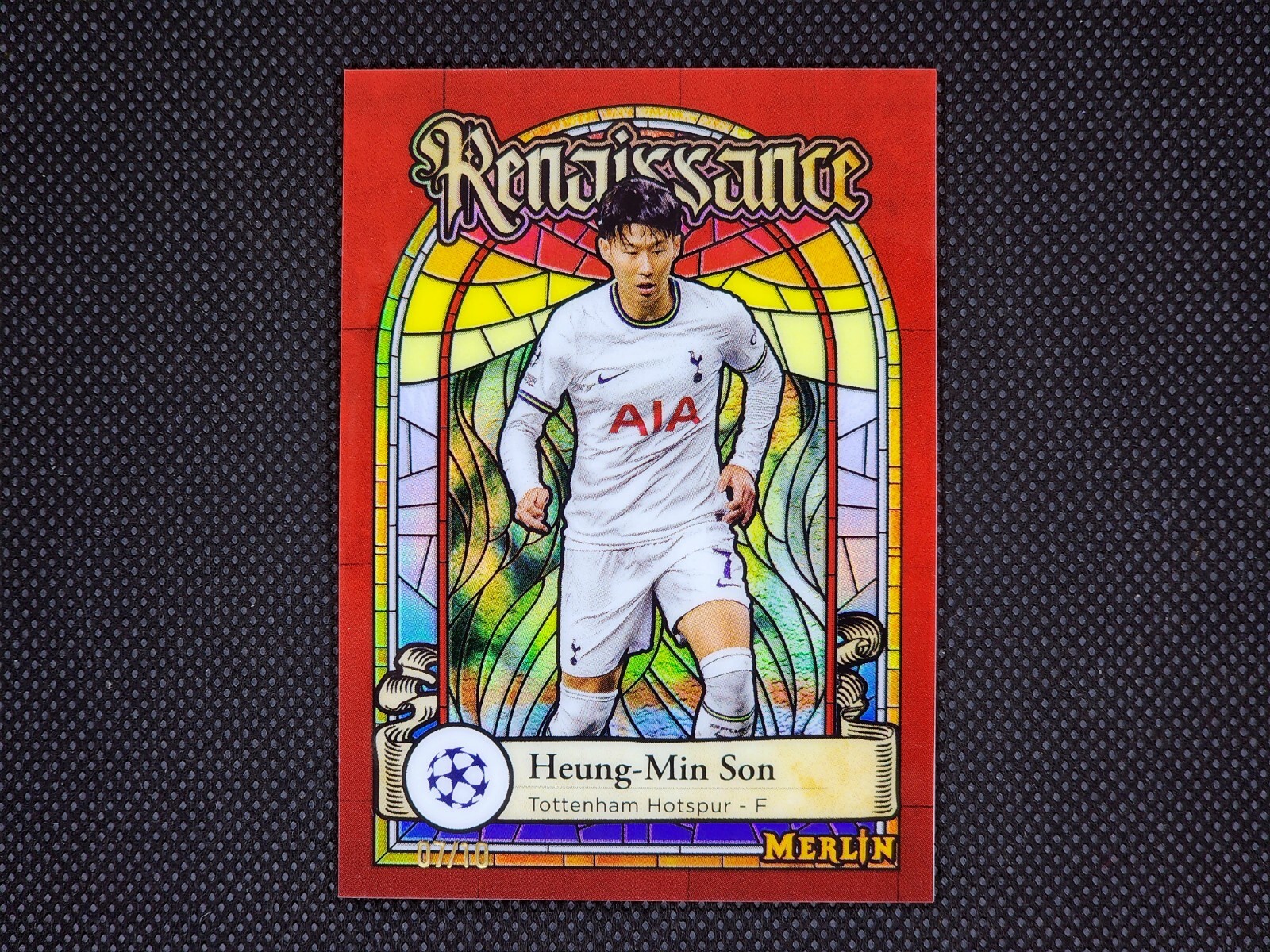 2022-23 Topps Merlin Renaissance Heung-min Son red Jersey 7/10 Case Hit ...