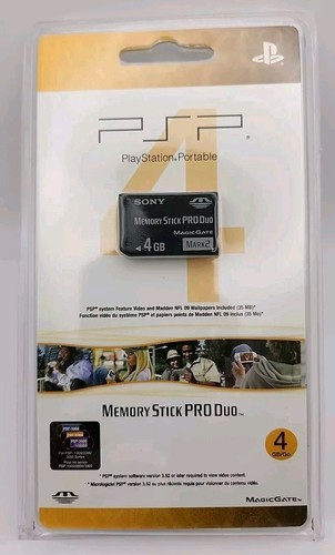 Sony 4GB Memory Stick PRO Duo Card Mark 2 PSP PlayStation Brand New ...