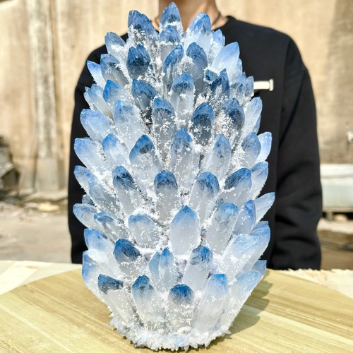 14.77LB New find blue Phantom Quartz Crystal Cluster mineral samples ...