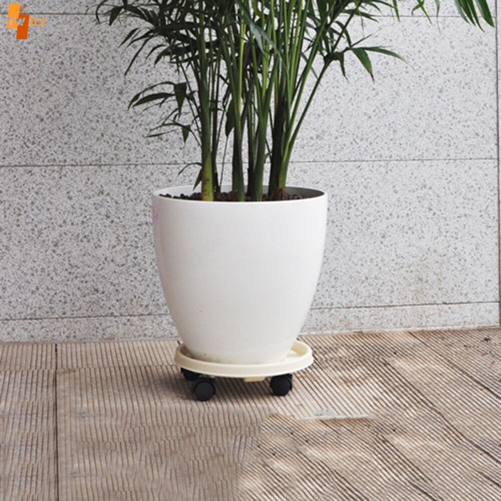 Movable Plant Stand Flower Pot Tray Heavy Duty Rolling Pots With ...