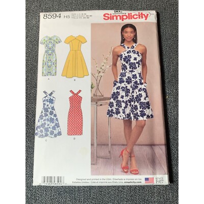 Simplicity 8594 Vintage-Inspired Dress Sewing Pattern Sizes 6-14 Retro ...