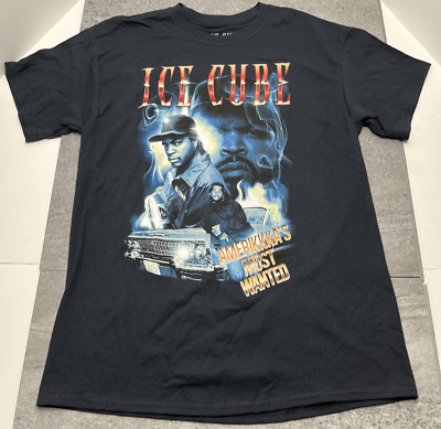 Ice Cube NWOT Mens Size L Black Ice Cube Short Sleeve T-Shirt Rap NWA ...