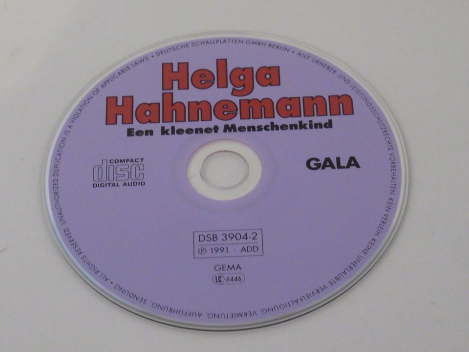 Helga Hahnemann – Een Kleenet Menschenkind / Gala Classics – Dsb 3904-2 ...