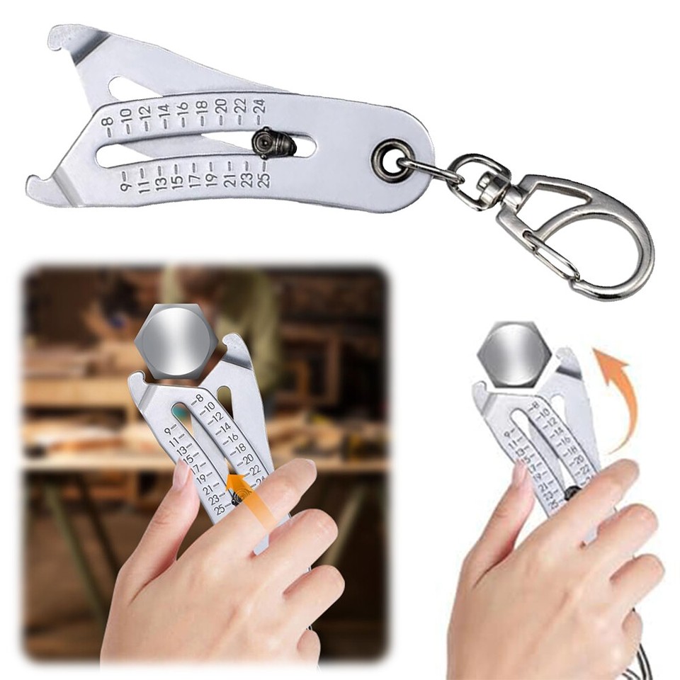 Bolt Size Finder Keychain Thread Size Verification Tool for Hand ...