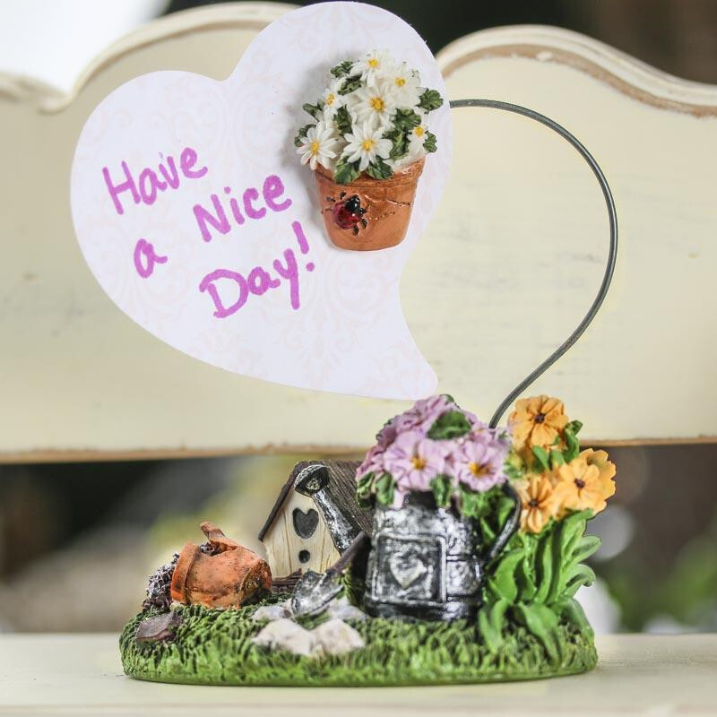 6 pack of Hand Painted 4" Resin Spring Garden Magnetic Note Holders | eBay
