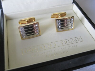 Rare Donald Trump Signature Collection Banded Silver-Tone Face CZ ...