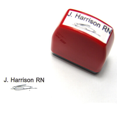 Any Name & Signature Flash Stamp self inking Registered Nurse RN EN EEN ...