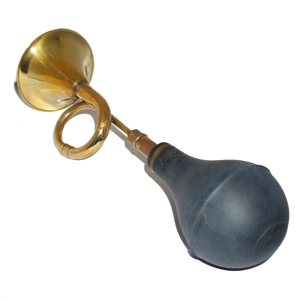 Vintage Antique Trumpet Brass Taxi Horn Rubber Bulb Bugle Car Bike ...