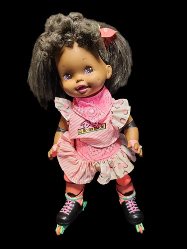 African American Mattel Baby Rollerblade Doll 15" I REALLY SKATE See ...
