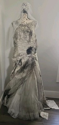 Zombie Bride Halloween Costume Handmaded With Real David's Bridal ...