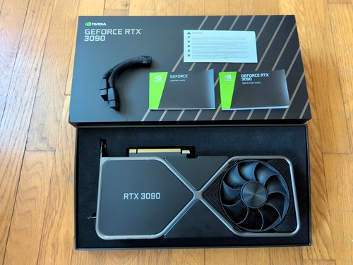 NVIDIA Founders Edition GeForce RTX 3090 24GB GPU w/ cable, box ...