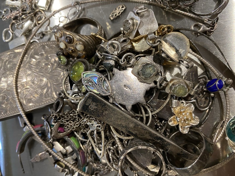 925 STERLING SILVER Scrap Jewelry Lot All Stamped or Tested 245 GRAMS ...