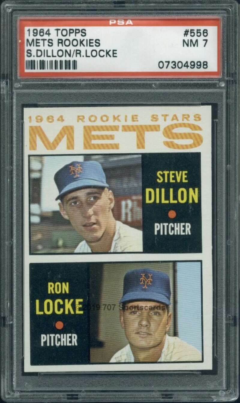 1964 Topps #556 Steve Dillon/Ron Locke PSA 7 RC Rookie Mets Rookies ...