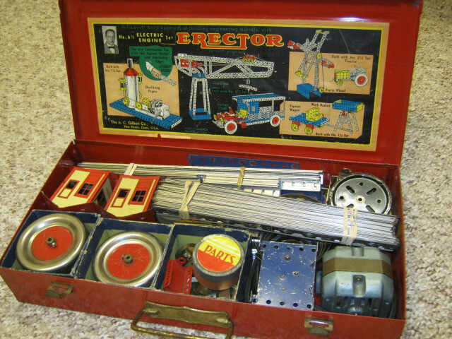 Rare 1938 Gilbert Erector Set No. 6 ½ (or 6.5) - Electric Engine - s.b ...