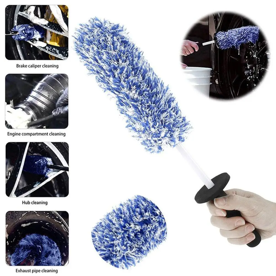Car Alloy Wheel Cleaning Brush Tool Tire Washing Clean Soft Bristle ...