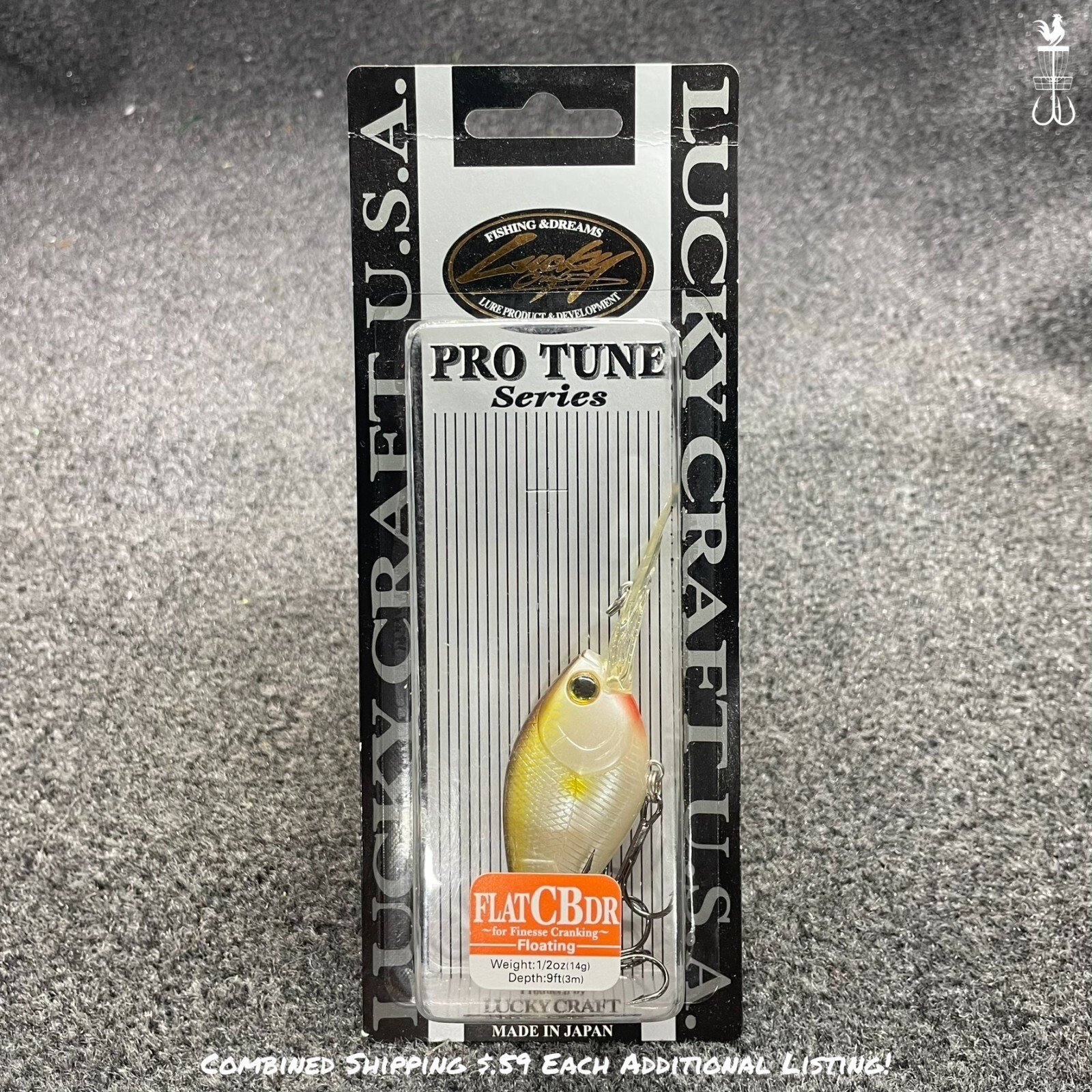 Lucky Craft Flat CB DR Pro Tune Crankbait Lure 1/2oz 2.5" - Summer Craw ...