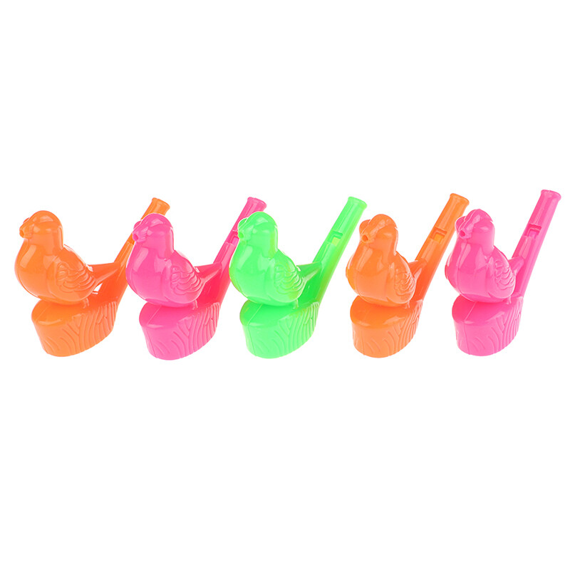 5Pcs Water Bird Whistle Colorful Plastic Party Whistles Noise Maker ...