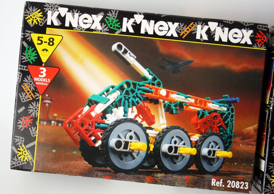 4X RARE VINTAGE 1996 KNEX SPACE VEHICLE AIPLANE CAR 20823 20822 20825 ...