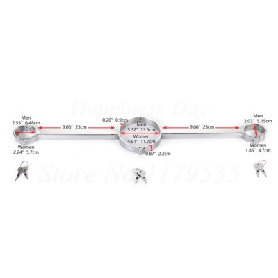 Stainless Steel Metal Bondage Handcuffs Shackles Neck Collar Slave ...