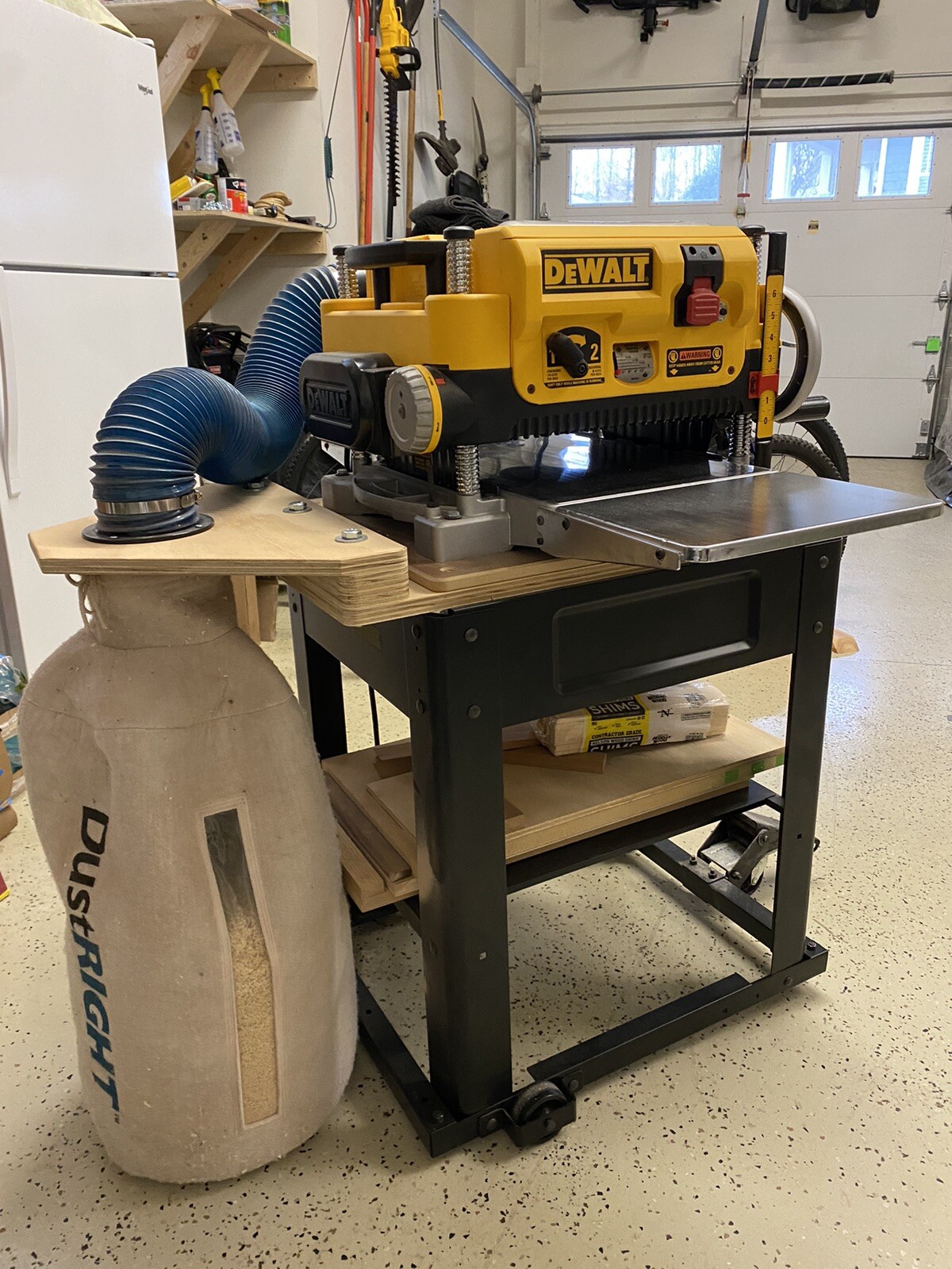 dewalt dw735x thickness planer with infeed and outfeed tables & mobile ...