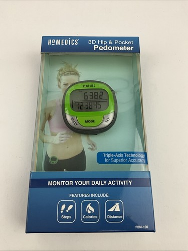Homedics 3D Hip & Pocket Pedometer PDM-100 Step Distance And Calorie ...